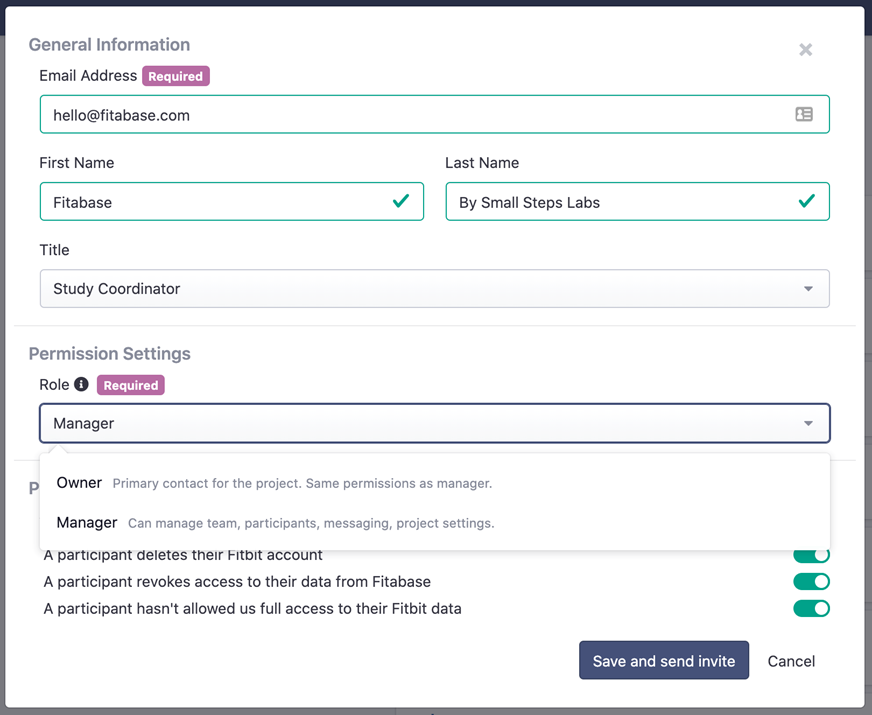 Setting Up and Managing Your Team - Fitabase Knowledge Base
